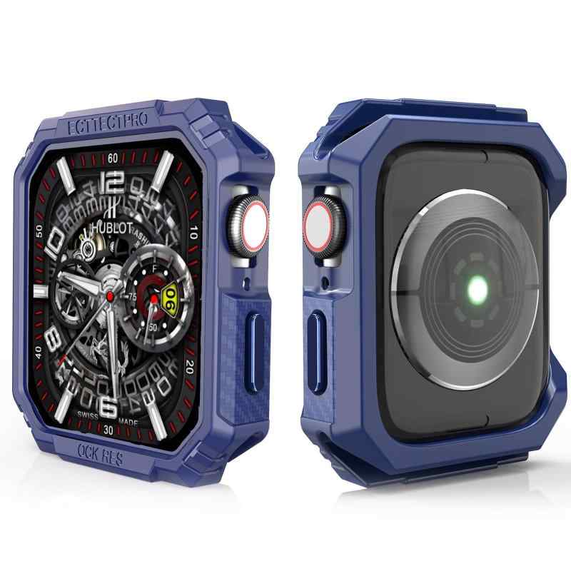 BUITFOU For Apple Watch ケース 44mm アップルウォッチ TPU 保護ケース Series SE3/SE2/SE/6/5/4 対応「メカニカルさ」カーボンろう付けパターン TPU素材 落下 衝撃 吸収 すり傷 防止...