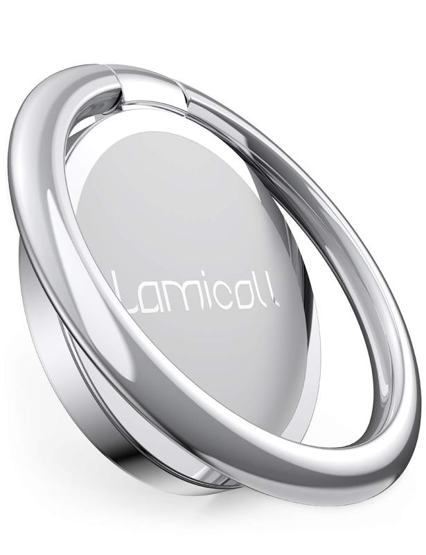 スマホリング 4mm 薄い 180度 360度回転式 : Lomicall 携帯電話 リングホルダー 片手持ち 携帯リング 指輪型 薄 フィンガーリング 薄型 アイホン 指リング スタンド機能 角度調整 丸型 取り外し 落✅【対応機種】ほぼ...