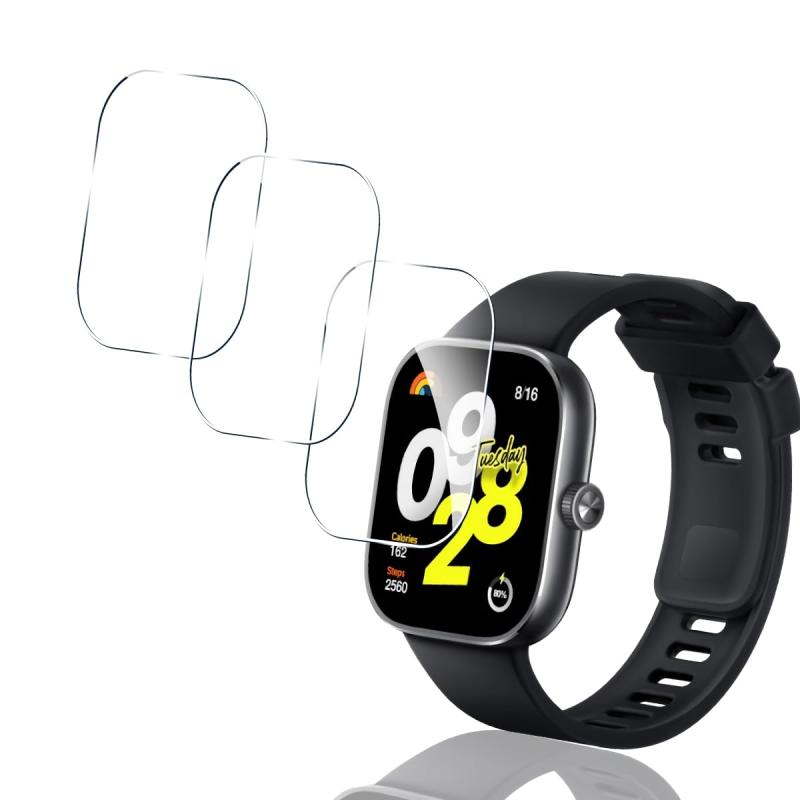 【3枚セット 日本旭硝子製】 用 Redmi Watch 4 ガラスフィルム 3枚 用 シャオミ スマートウォッチ Redmi Watch 4 1.97インチ 保護フィルム 用 RedmiWatch4 強化ガラス カバー ケース 9H硬度 ...
