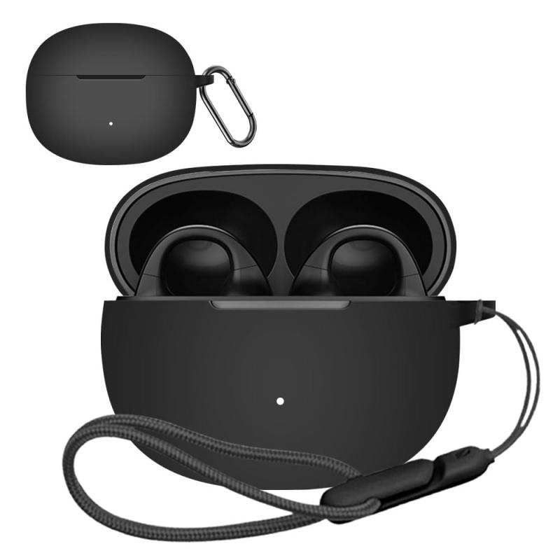 For Edifier R1 オープンイヤーイヤホン ケース【LAZIRO】柔らかなシリカゲルのスポーツクールなデザイン 装着充電可能 衝撃吸収 防水 防塵 軽量 紛失防止用のフックを搭載した スリムソフト ケ【適用機種】：Edifier ...