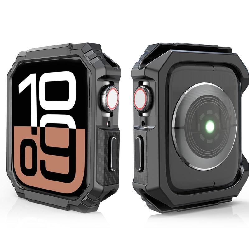YAODLE Apple Watch ケース 40mm アップルウォッチ TPU 保護ケース Series SE3/SE2/SE/6/5/4 対応 カーボンろう付けパターン 落下 衝撃 吸収 タフネスデザイン すり傷 防止 耐衝撃 保護カバ...