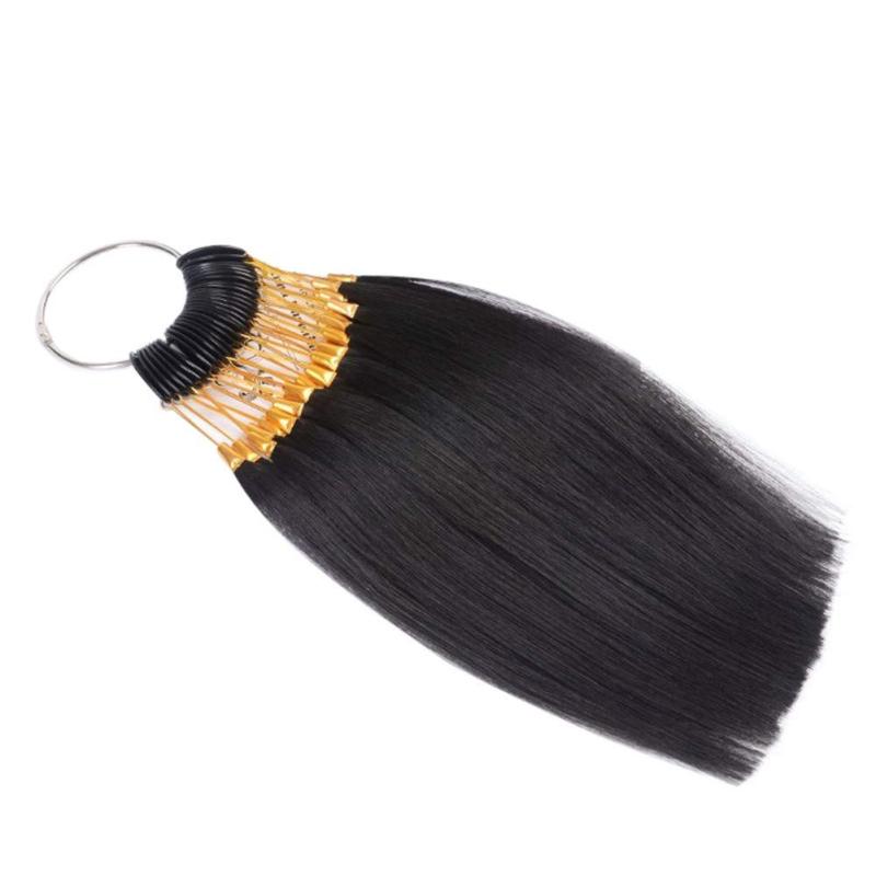 Remeehi ウィッグ 最高級レミー人毛 エクステ 毛束エクステ ストレートマネキンヘッド 美容師用 美容室サロン カラー練習用 染毛練習 人毛ウィッグ 30束/セット ナチュラルブラック/3°素材構成: レミー人毛100% (人間の髪の...