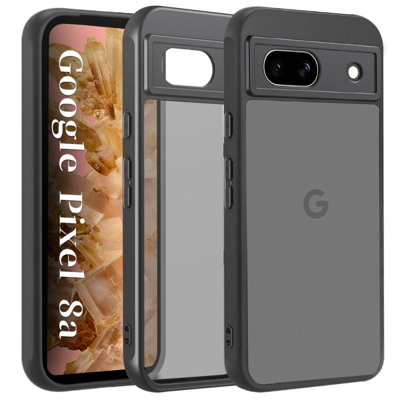 ZXZone for Google Pixel 8a ケース 半透明 マット感ケース 耐衝撃 画面保護 レンズ保護 米軍MIL規格 滑り止め 指紋防止 ストラップホール付き ワイヤレス充電対応 スマホケース グーグルピクセル8a 【対応機種...