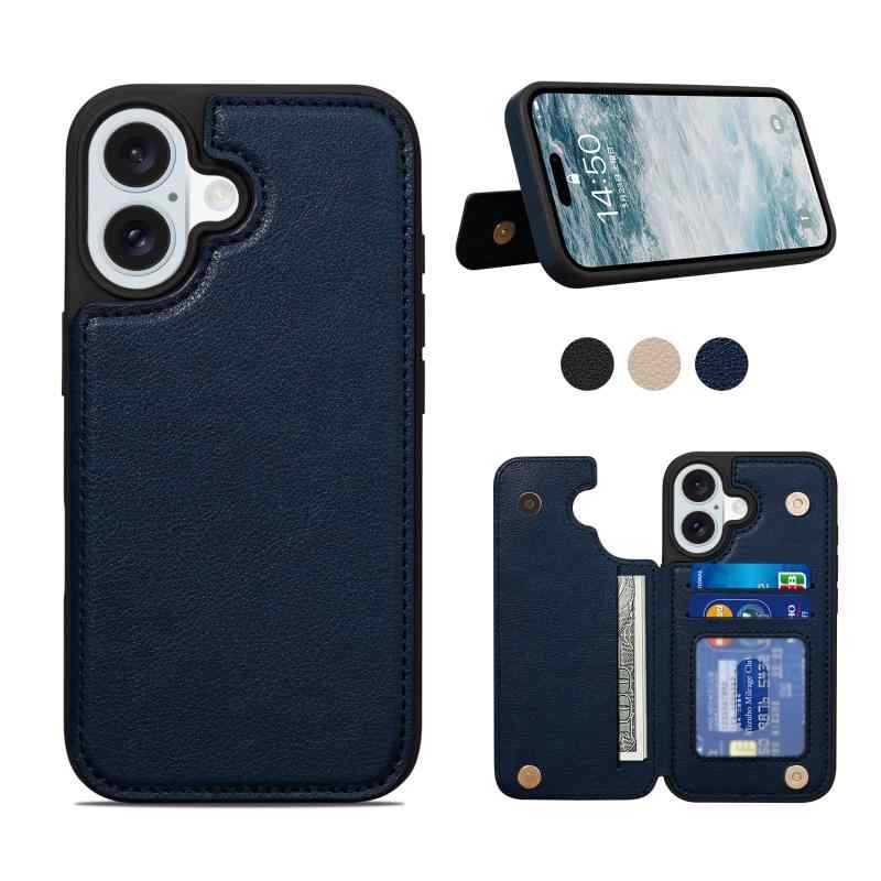 Shlybaay iPhone 16 Plus 用 ケース 背面 手帳型 カード iPhone16 Plus 用 手帳型ケース スマホケース カード収納 いPhone 16 Plus 用 カード アイフォン16 Plus プラス 用 カバー...