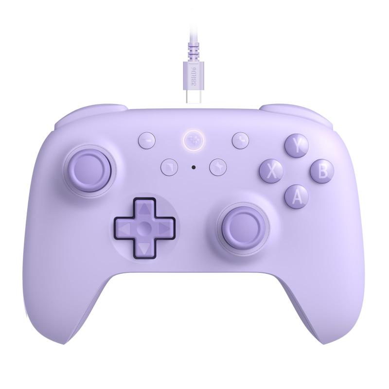 8BitDo Ultimate 2C Windows PC および Android 用有線コントローラー。1000Hz ポーリング レート、ホール効果ジョイスティックとホール トリガー、再マッピング可能な L4/R4 バンパーを搭載 (Pu...