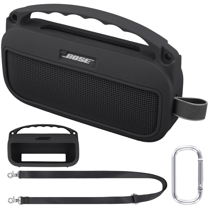 co2CREA 互換品 ボーズ Bose SoundLink Flex2 Portable Speaker LE (第2世代)/SoundLink Flex ポータブル ワイヤレス スピーカーシリコンケース ，ブラック(ケースのみ)【ぴった...