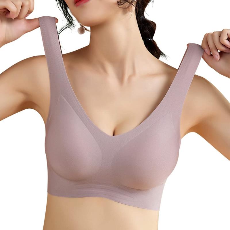 [Tophana] 【バストサロン監修】 ノンワイヤーブラ シームレスブラ ぶら 【超柔らかいゼリー生地】 ノンワイヤー ブラジャー スポーツブラ【超柔らかいゼリー生地・シームレスブラ】ブラはやさしい肌あたり生地ゼリー綿を使用して、滑らかな...