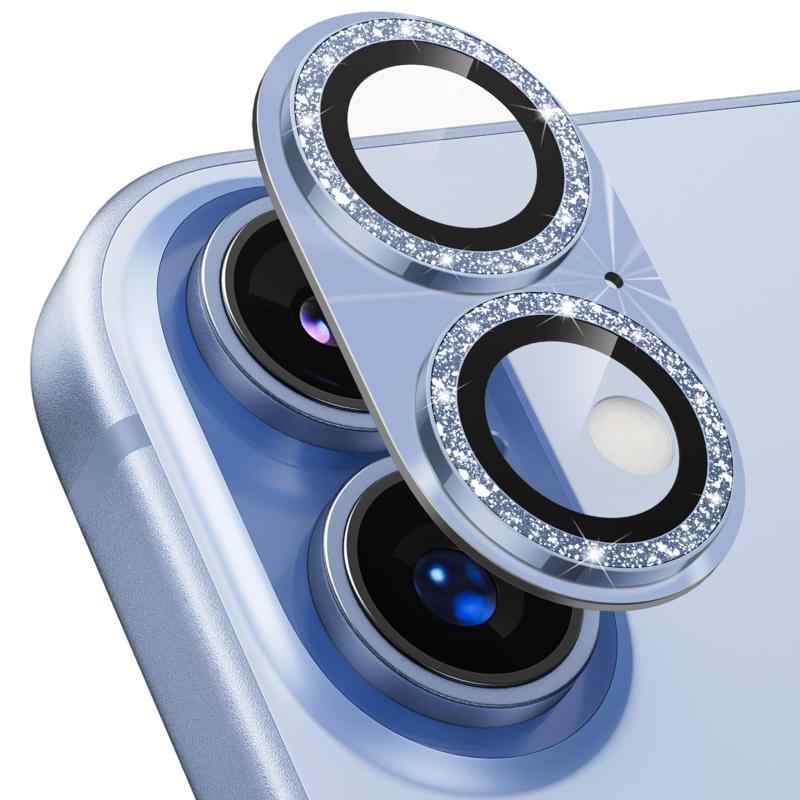 Podick カメラフィルム iPhone 17 用 カメラカバー キラキラ 9H強化ガラス 全面保護 アイフォン 17 用 カメラ保護 ピカピカ キズ防止 耐衝撃 高透過率 黒縁取り 露出オーバー防止 いphone17 レンズカ【対応機種...