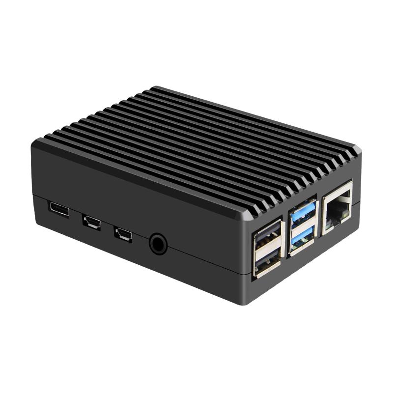 Geekworm Raspberry Pi 4 ケース 受動冷却金属ケース＆アルミ合金ケース、ラズベイリーパイ4のみ適用（P173黒色）【適用対象】Raspberry Pi 4 Model Bのみに適用；ご注意：ラズベリーパイ4ボードは含ま...