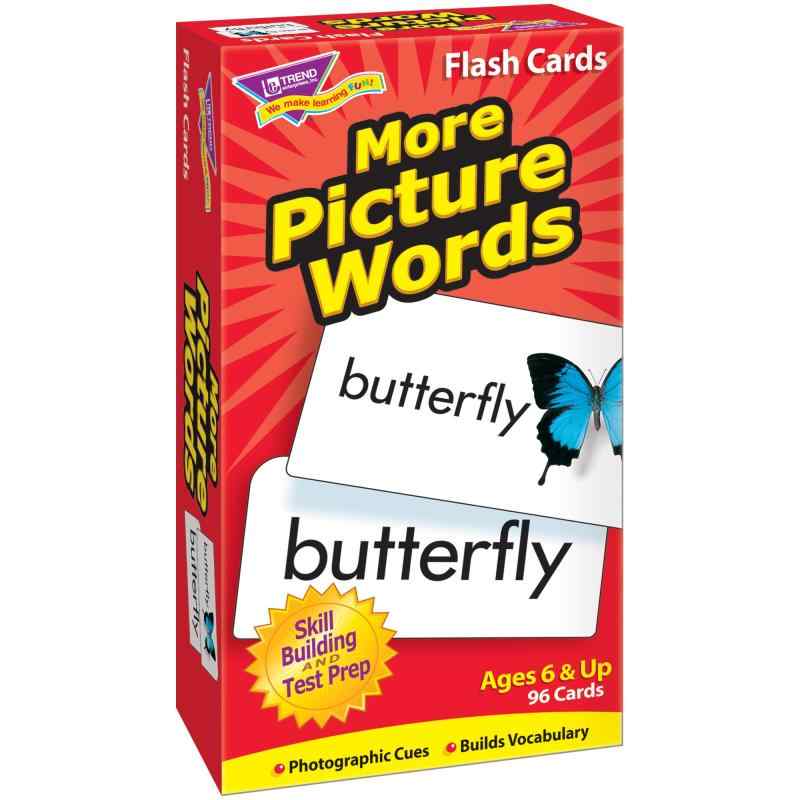 Trend Enterprises More Picture Words Skill Drill Flash Cardsカードサイズ : 約 7.6cm x 約 15.2cmカード枚数 : 96枚カードの特徴 : 揃えやすいようにカードの角...