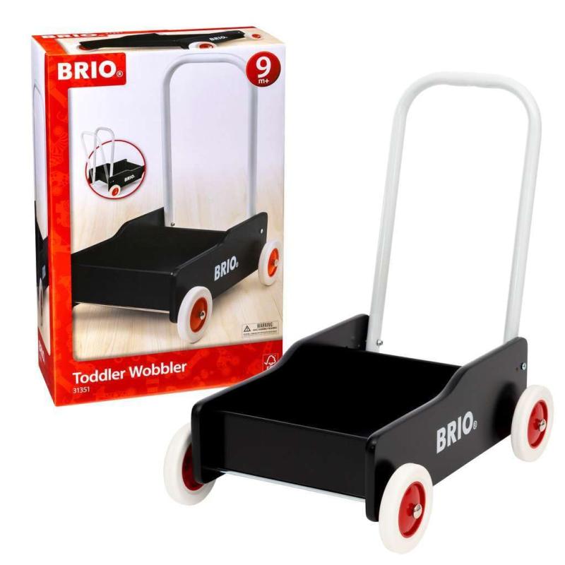 BRIO 木製レール 知育玩具 手押し車 ブラック 対象年齢 9か月~ 31351 誕生日 クリスマス プレゼント 室内遊び 男の子 女の子 脳トレ【こだわりの一品】お洒落な子供用キャリー。インテリアにも最適なブラックカラーで、ロゴもプリン...