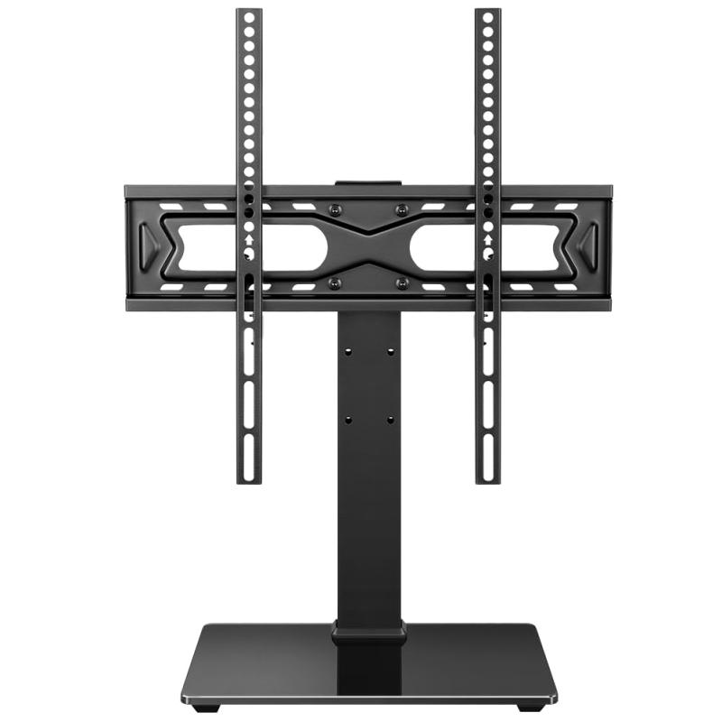 WKWKER ユニバーサルテレビスタンド 27~60インチ LED LCD TV 回転式テーブルトップ テレビスタンド 高さ30度調節可能 テレビ台 マウントテレビベース 強化ガラスベース付き 最大VESA 400x400mmユニバーサルテ...