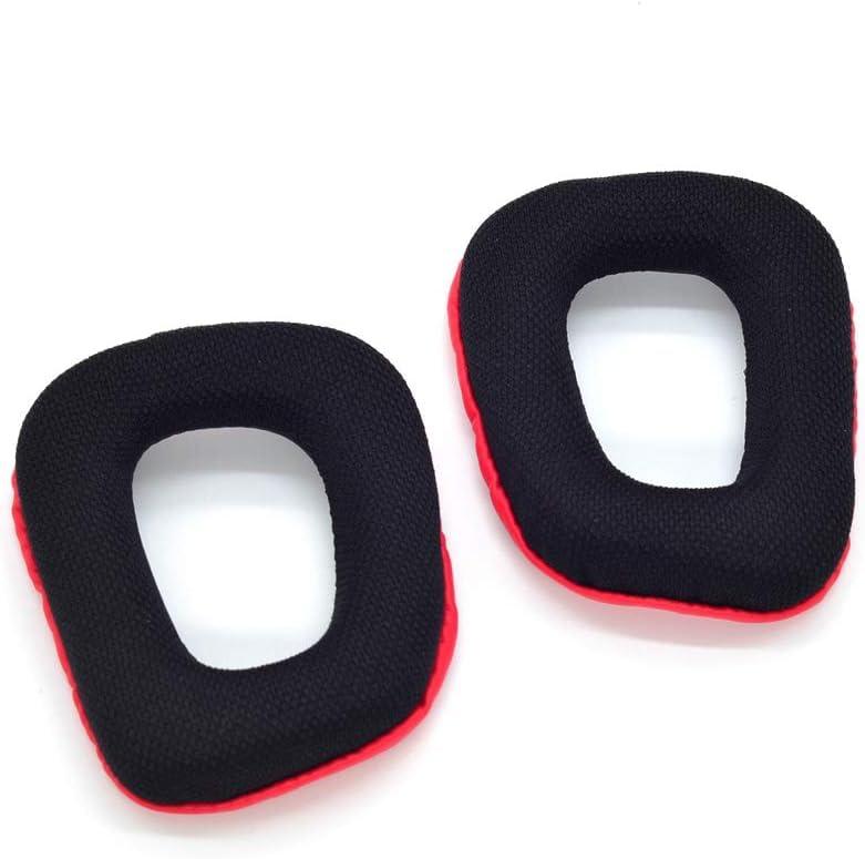 TDITD For Logitech G35 G930 G430 F450 G231 イヤーパッド イヤークッション 交換用耳パッド red対応機種：Logitech G35 G930 G430 F450 G231イヤパッドは簡単に付け替え...