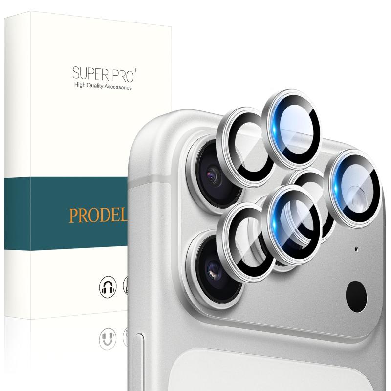 PRODELI For iPhone 17 Pro/Pro Max 専用 カメラフィルム 2セット 対応 iPhone 16 Pro/Pro Max/15 Pro/Pro Max/14 Pro/Pro Max キズ防止 高透過率 アルミ合金...