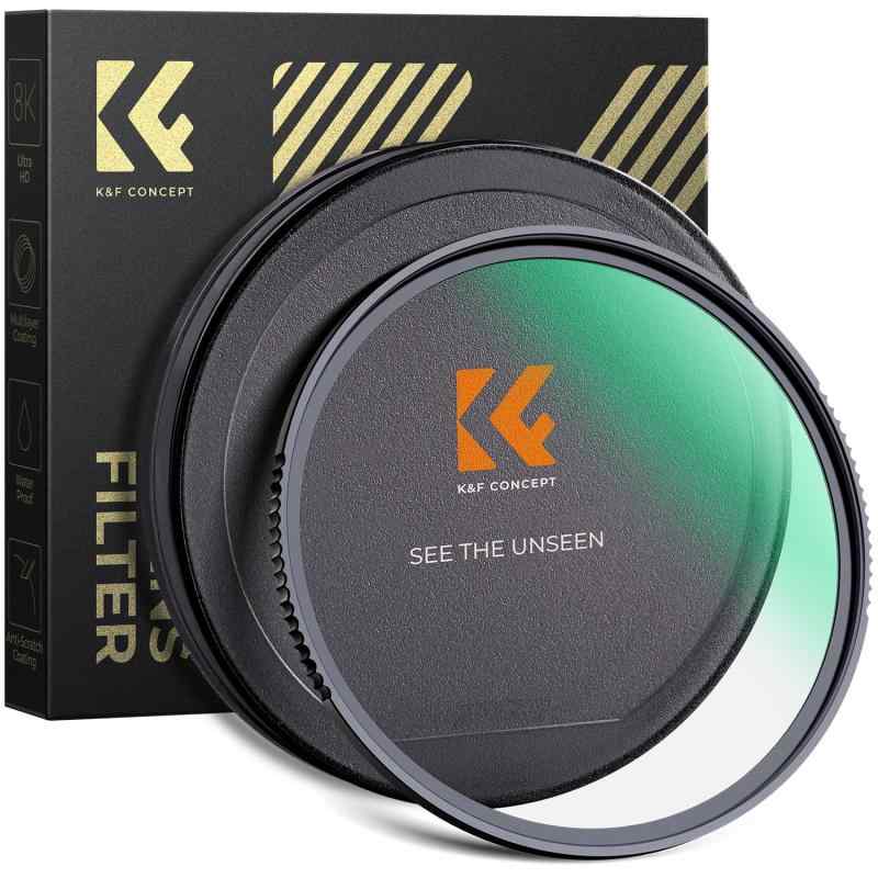 【NANO-X強化型】K&amp;F CONCEPT 62mm レンズ保護フィルター 強化ガラス 9H高硬度 高透過率 HD超解像力 極薄 撥水防汚 キズ防止 紫外線吸収 28層ナノコーティング レンズプロテクター レンズ保護用 【強化ガラ...