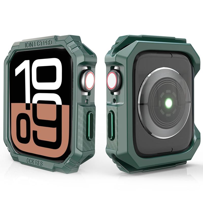BUITFOU For Apple Watch ケース 42mm アップルウォッチ TPU 保護ケース Series 11/10 対応「メカニカルさ」カーボンろう付けパターン TPU素材 落下 衝撃 吸収 すり傷 防止 耐衝撃 米軍 MIL...