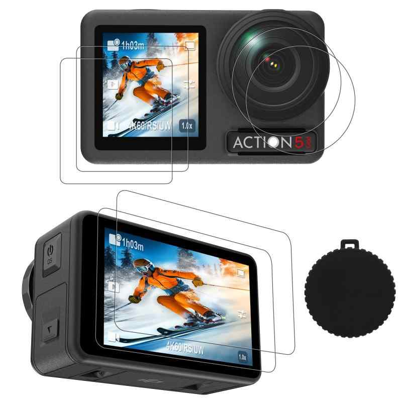 CYNOVA Action 5 Pro 保護フィルム for DJI Osmo Action 5 (7枚セット) DJI Action5 PRO 専用フィルム 強化ガラス 日本旭硝子素材 Osmo Action 5 Pro アクセサリー【D...