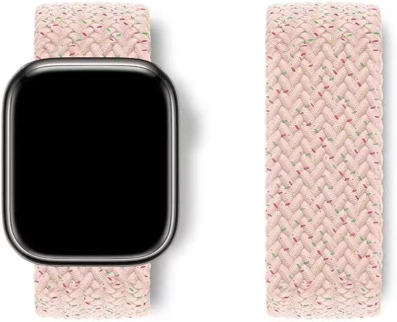 コンパチブル apple watch バンド ブレイデッドソロループ 柔らかいシリコーン糸混紡リサイクルヤーン素材 ステンレス留め具 apple watch ultra3/ultra2/ultra/10/9/8/7/6/5/4/3/2/1/...