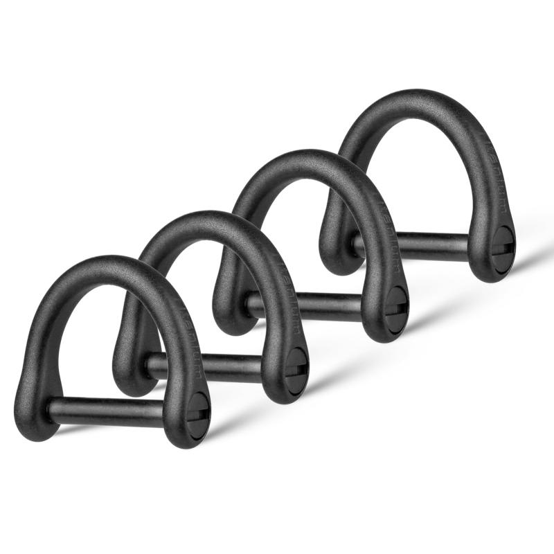 [TISUR] チタン Dリング ブラック ネジ式 Dカン dかん金具 バッグ 留め金具 U字金具 キーホルダー パーツ DIY レザークラフト ストラップ 財布用のパーツ 頑丈 軽量 防錆 (ねじ棒13mm-艶消し/ブラ材質：チタンは、軽...