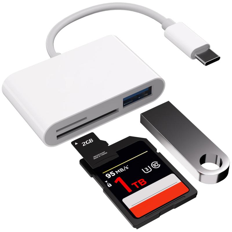 [VIVID TECH] タイプ C カードリーダー USB-C SD カードリーダー USB3.0 高速転送 3in1 SD/TF カード対応 OTG 機能 メモリーカードリーダー スマホ/タブレット/PC/Mac 対応 コンパクト 軽量...