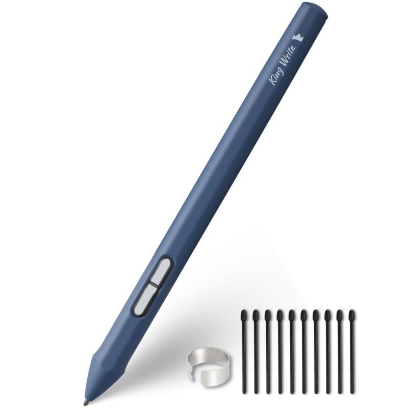 King Write SY05 ブラック Galaxy Note | 富士通 Quaderno クアデルノ (Gen.2/Gen.3C) 用EMRスタイラスペン 高精度 最大4096レベル筆圧対応 パームリジェクション対応 消しゴム機能対応...