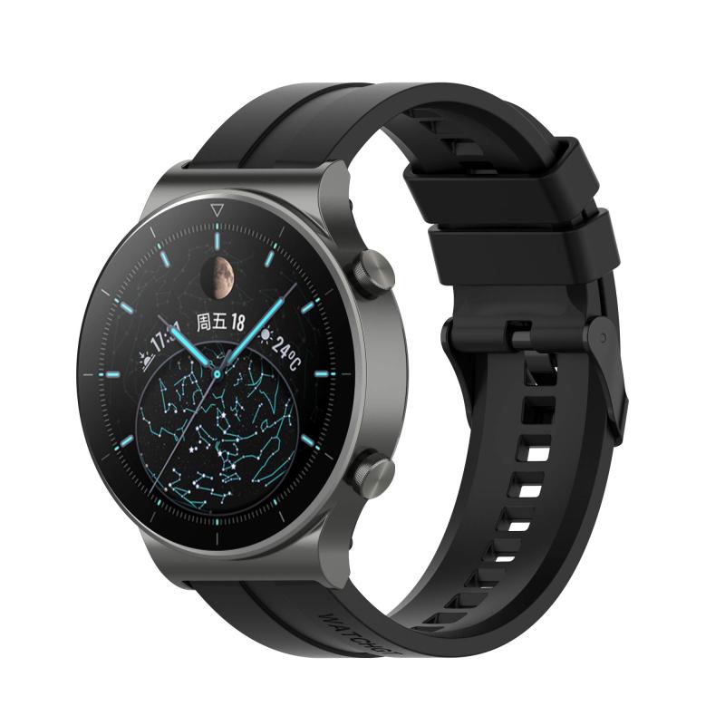 [FitTurn] For Huawei Watch GT 3 2 Pro/GT 2e / GT 46mm / GT2 46mm / GTアクティブ/交換用ストラップと互換性のあるバンドシリコンバンドブレスレットウォッチバンド For Hu...