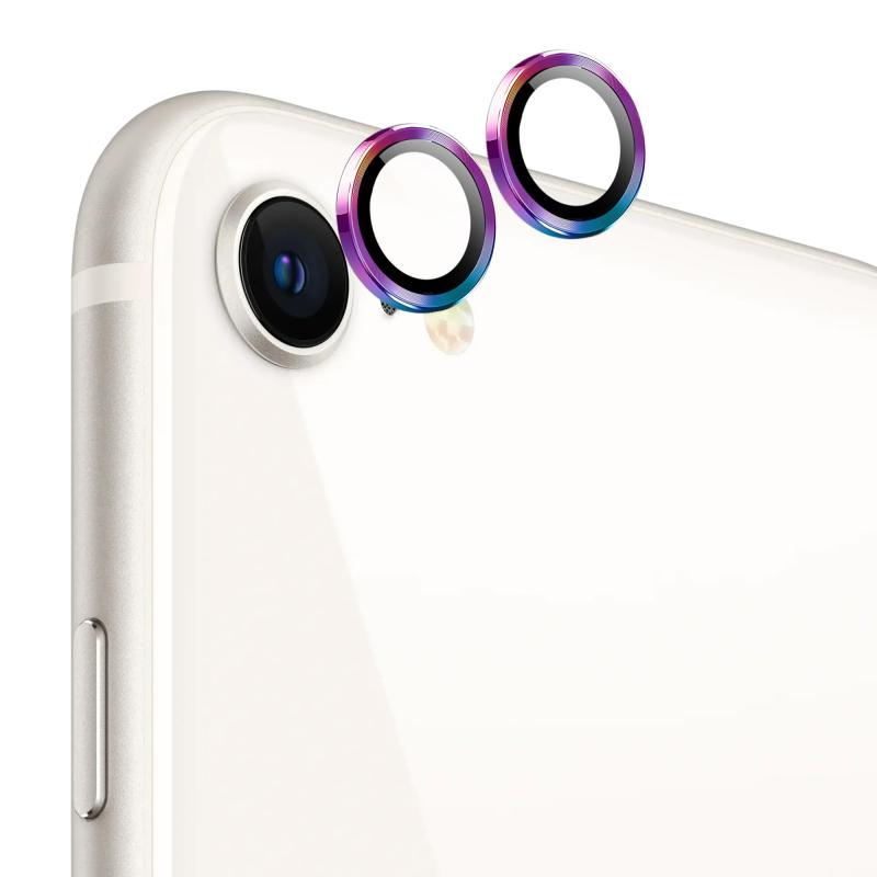 【2枚セット】Kakuki for iPhone 17e/16eカメラフィルム アルミ合金製＋AR高透過率強化ガラス アイフォン16e SE4 一体型レンズ保護フィルム 耐衝撃 露出オーバー防止 アルミ合金 カメラカバー(iPhone 1【...