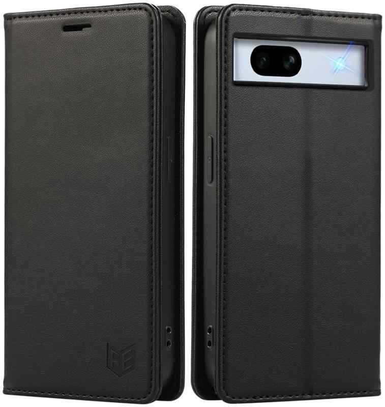 FeeY Google Pixel 7A 用 ケース 手帳型 7a手帳 ケース 耐衝撃TPU素材カード収納 マグネット内蔵スタンド機能付き ピクセル 7a 財布型 携帯カバー Pixel 7A用 スマホケース 全面保護 ブラック【対応機種】...