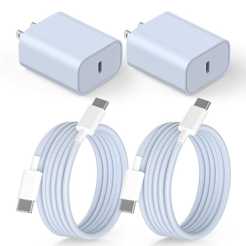 iPhone16 iPhone17 充電器 タイプc 充電器 type-c 20W PD 急速充電器 2個セット[MFi認証品/PSE認証済み] USB C-タイプc 充電ケーブル 2M付き usb-c コンセント式電源アダプター iPho...