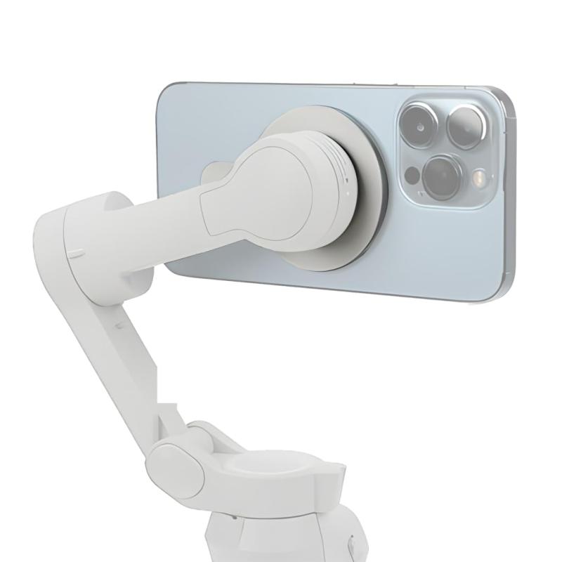 NovelGoal 磁気アダプターベース 携帯電話ホルダー ハンドヘルドスタビライザー クイックリリースマウント Osmo OM6 OM5 OM4ジンバル対応マグネット式携帯電話用【強力な磁気吸引力】NovelGoal磁気アダプターベースは...