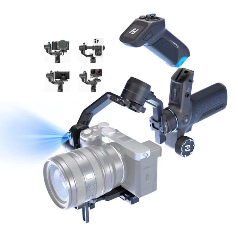 【日本正規品】 FeiyuTech SCORP Mini 3 Pro ジンバルスタビライザー カメラ用 オールインワンジンバル AIトラッキング&amp;リモートハンドル付き ローアングル 自動追尾 手ブレ補正 縦撮り Sony/Canon...