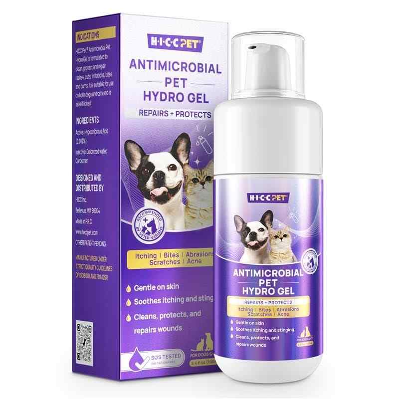 HICC PET 犬猫用 スキンケアジェル 次亜塩素酸配合 ペット用 拭き取り 清潔ケア 皮膚環境を整える デリケートな皮膚のケアに 舐めても安心 低刺激 100ml【お肌のトラブルを素早くケア】 外出先での擦り傷や、デリケートな肌荒れ、カ...