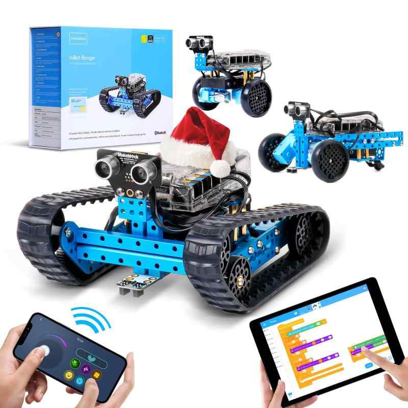 Makeblock mBot Ranger プログラミング ロボット 3-in-1 組み立て ロボットキット プログラミング ラジコン プログラミングおもちゃ STEM教育 ScratchとArduino C プログラミング APP制御 ビ...