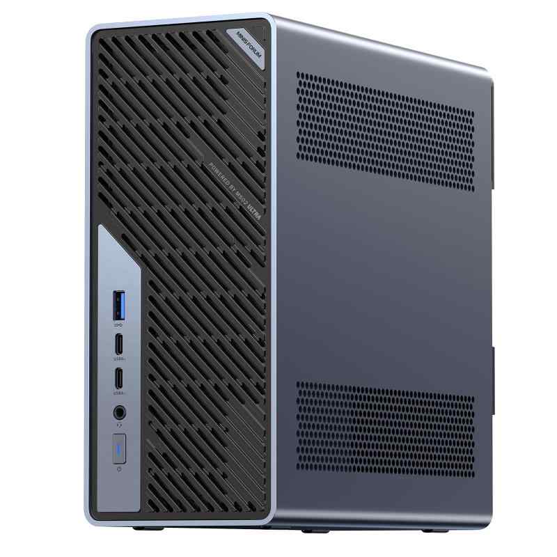 MINISFORUM MS-02U ミニワークステーション、Intel Core Ultra 5 235HX ミニPC、32GB DDR5 SODIMM、1TB 2280 NVMe SSD、Windows 11 Pro、2x25GbE、US...