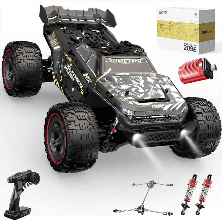 DEERC ラジコンカー 1/10 大型バギー オフロード 四輪駆動 フルプロポ 大人向け 高性能ブラシレスモーター 時速55km/h 3Sバッテリー搭載 防水 プレゼント ギフト 209E【時速55km/h オフロードラジコンカー 強力ブ...