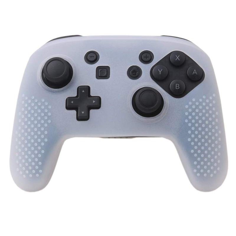 BLUEHOOSYOO Switch Pro カバー シリコン スキンケース コントローラー 保護カバー 滑り止め ソフト 耐衝撃 白1.SWITCH Proコントローラー 用。2.优れたソフトシリコン材料を采用して、インストール、解体しや...