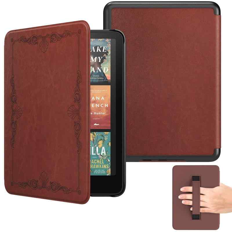 MoKo Kindle Paperwhite 第12世代 2024 7インチ ケース Kindle Colorsoft 第1世代 2025 7インチ用 保護カバー シグニチャーエディション用手帳型保護ケース ハンドホルダー内蔵 オートスリー...