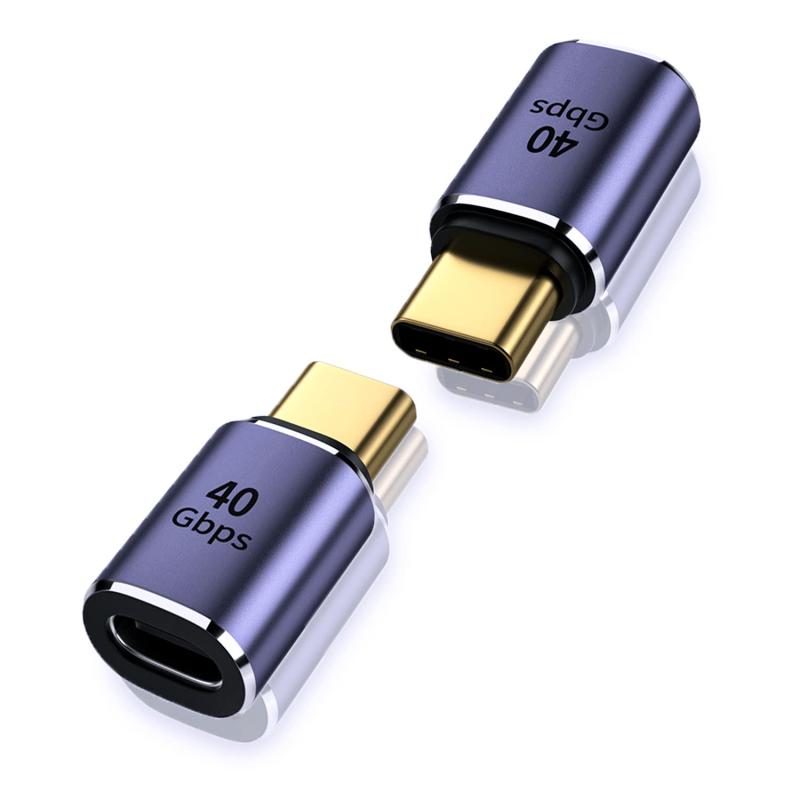 usbc l字 USB 変換アダプター タイプc 変換アダプタ 2個セット[100W急速充電/8K@60Hz映像出力/USB4.0延長アダプタ/40Gbps高速転送対応]usb c 変換アダプタUSB Cコネクター オスメス（メスオス四番 ...
