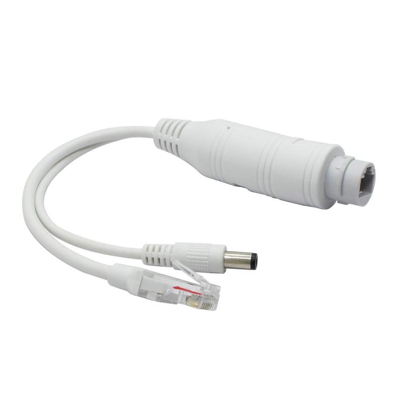 ANVISIONアクティブ48V〜12V防水PoEスプリッターアダプター、IEEE 802.3af IPカメラAP Voip Phoneなど用10 / 100Mbps準拠、ホワイト入力電源電圧：DC 36-54V、出力電力：DC 12V 1...
