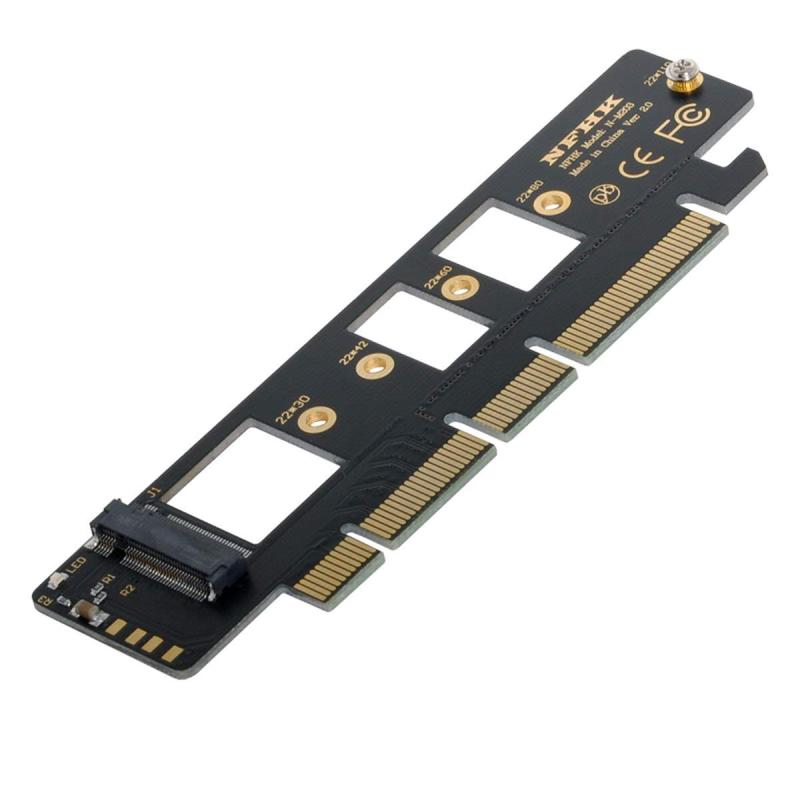 chenyang M.2 NVME to PCIe 3.0 X16 アダプター NVME/AHCI SSD to PCI Express 拡張カードアダプター 110mm SSD用110mm 80mm SSD用。サポートタイプ2230/22...