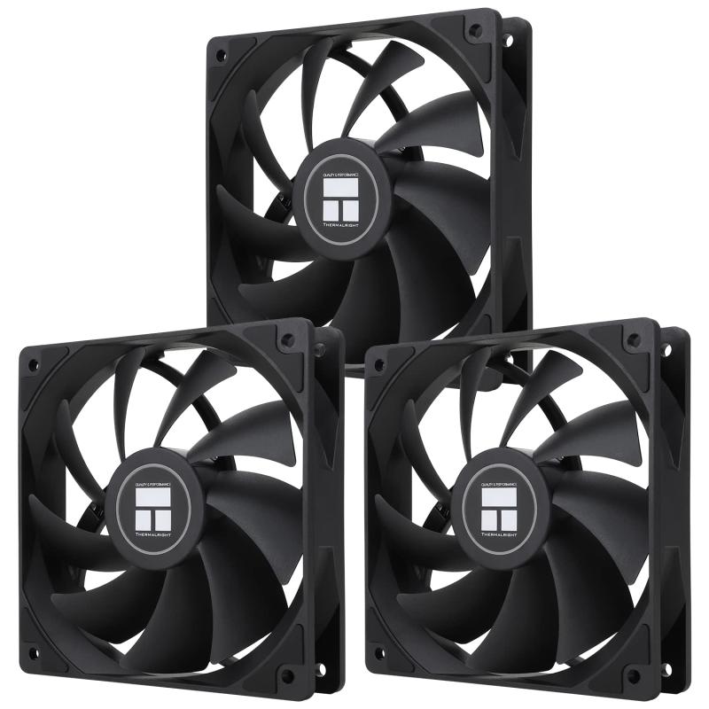 Thermalright TL-C12C CPUファン 120mmケースクーラー、4ピンPWM静音コンピュータファン、S-FDBベアリング付き、最大1550RPM冷却ファン（3個）【高性能クーリングファン】を搭載 4PIN PWMファンケー...