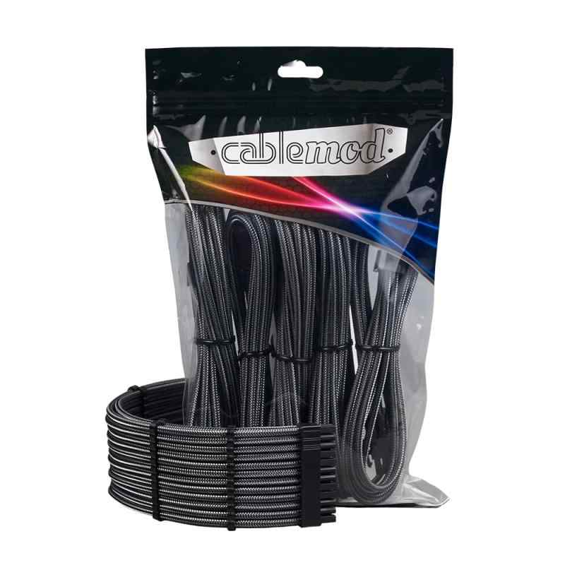 CableMod Pro ModMesh Sleeved 12VHPWR StealthSense Cable Extension Kit (Carbon, 16-pin to Triple 8-pin)PSUケーブルで動作16ピン-3 x...