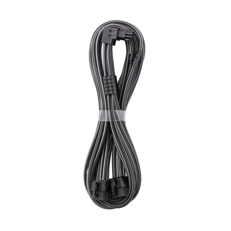 CableMod C-Series Pro ModMesh Sleeved 12VHPWR 90° StealthSense PCI-e Cable for Corsair - Variant A (Carbon, 16-pin to Du...
