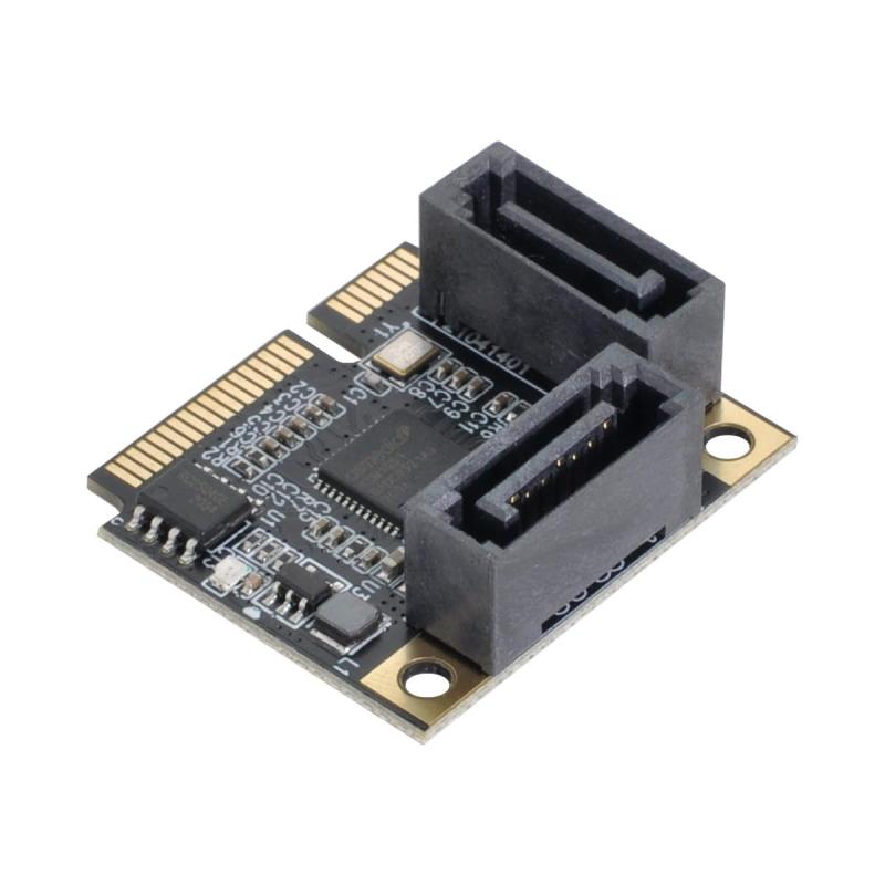 ChenYang Mini PCIE to 2 SATA 3.0 拡張カードアダプター マザーボード SATA ハードドライブポート拡張用適用スロット:MINI PCI-E (mSATAは非対応)メインコントロールチップ:ASMedia A...