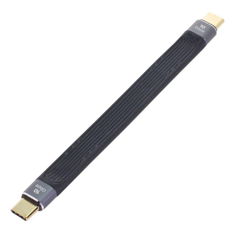 cablecc Type-C USB-C オス-オス USB 3.1 10Gbps フラットスリム FPC データケーブル ノートパソコン&amp;携帯電話用 13cmType-C USB-C オス-オス USB 3.1 10Gbps フラ...