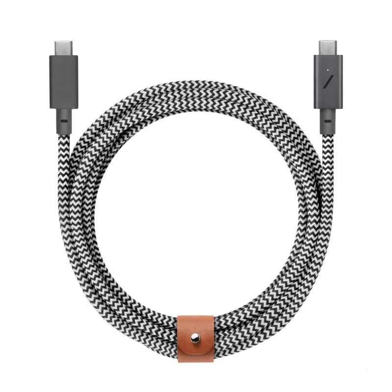 NATIVE UNION [ネイティブユニオン] Belt Cable Pro USB-C to USB-C 2.4m データ同期 急速充電ケーブル [MFi認証] MacBook Pro 2017-2024, MacBook Air 20...