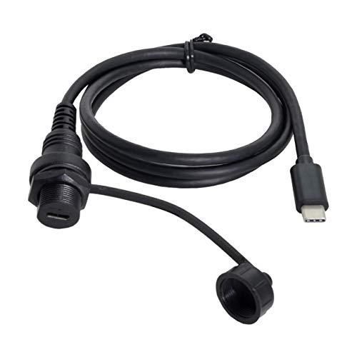 cablecc 防水 USB-C Type-C USB 3.1 延長フラッシュカーマウント延長ケーブル ダッシュボードパネル用車内用に設計されていますが、あらゆる用途に使用できます。防水パネル/ダッシュマウント、ゴムカバーと延長ケーブルが特...