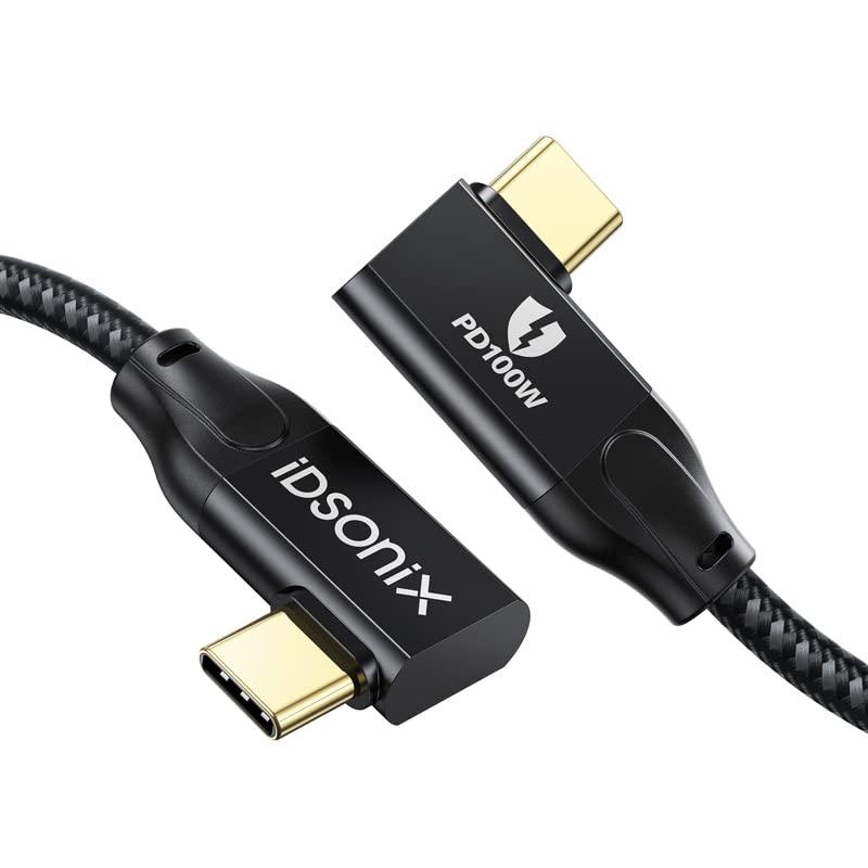 USB Type-C ケーブル(3m、L字型) iDsonix100W PD急速充電 USB3.2 Gen2x2 タイプc ケーブル20Gbps高速データ転送 4K@60Hz映像出力USB C to CケーブルE-markerチップ内蔵 M...