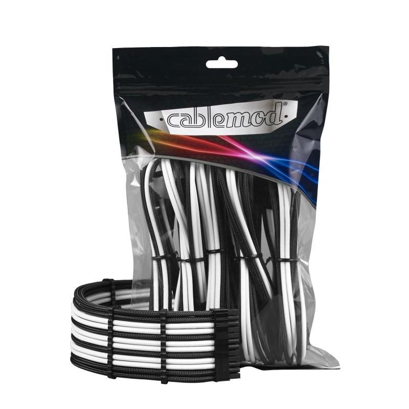 CableMod Pro ModMesh Sleeved Cable Extension Kit (Black + White)太いワイヤーを採用し、より豊かな表情を実現クローズドケーブルコーム搭載済み鮮やかなモドメッシュのスリーブ鮮やかな...