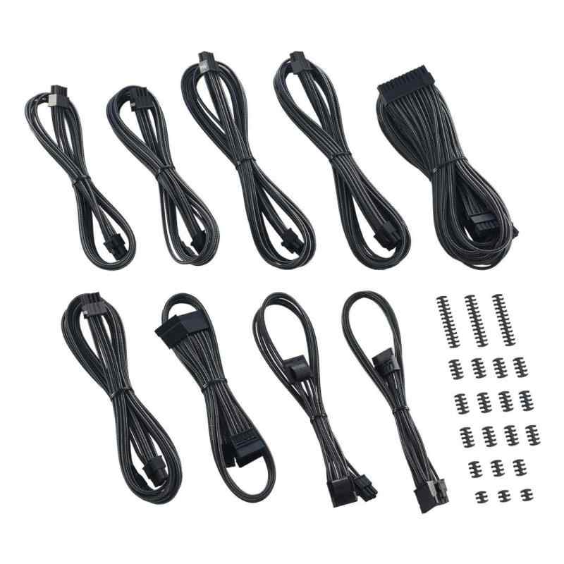 CableMod C-Series Classic ModMesh Sleeved Cable Kit for Corsair RM Black Label/RMi/RMX (Carbon)高密度モドメッシュスリーブCorsair RMiお...